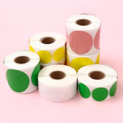 Cina Etichetta adesiva colorata adesiva termica diretta adesiva rotonda rosa in vendita