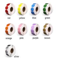 China Thermal Colored Label Rectangle Self Adhesive Printable Thermal Blank Label Roll for sale