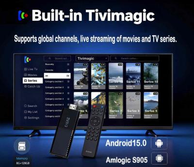 China Tvr3 HD 8K 4K TV Stick Custom Android 15 TV Stick For Global Distributors for sale