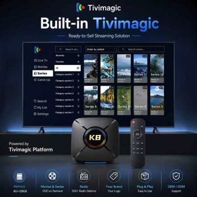 China Voda 8K / 4K Smart TV Box Android 14 Bluetooth 5.0 8+128gb for sale