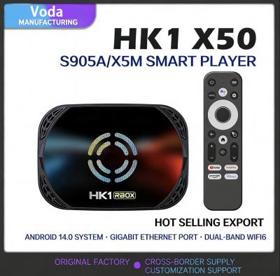 China Hk1 X50 Android 14 TV Box Wifi 6 4k Smart Media Player With Popular Streaming Apps for sale