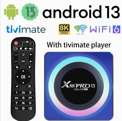 China Multilingual X88 PRO Android13 TV Box 8K Ultra HD Set Top Box High Speed Connectivity for sale