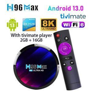 China H96 MAX WiFi6 8K Ultra HD Android TV Box 2GB RAM + 16GB Storage Set Top Box for sale