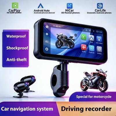China High Sensitivity Touch Screen Motorcycle Tachograph With Carplay Compatibility for sale