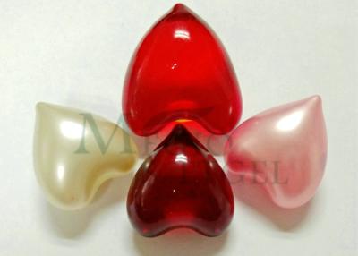 China Heart shape moisture replenishing bath and shower oil pearls, red, dark red, pink for sale