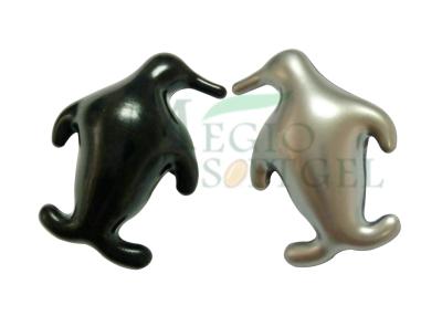 China Penguin shape soft bath oil capsules, black and grey, single color or twin colors for sale