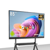 China 55-110 Inch 4K Resolution Interactive Whiteboard with 40-50 Touch Points and Android 14 System for sale