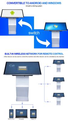 China Qtenboard 43 49 55 Inch Indoor Vertical Android Advertising Video Display Portable Folding Payment Self Service Kiosk with Favorable Discount for sale