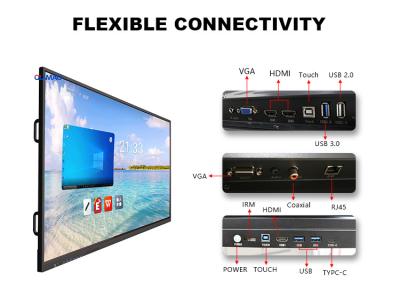 中国 Qtenboard 4Kスクリーンインタラクティブモニター IRタッチオム アンドロイドシステム 65 75 インチ インタラクティブなフラットパネル 販売のため
