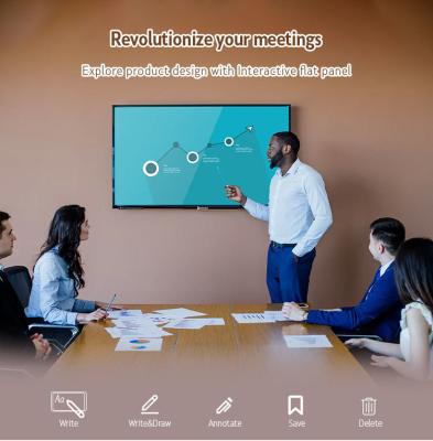 중국 V100 칩 무선 프레젠테이션 화면 공유 멀티 OS 지원 필기 인식 대화형 플랫 패널 판매용