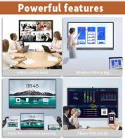 China 4K LCD Touch Screen Interactive Flat Panel with 40-Point Touch and Android 14.0 + Windows OS for sale