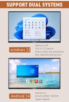 China 4K LCD Touch Screen Interactive Flat Panel with 40-Point Touch and Android 14.0 + Windows OS for sale