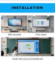 China 65 Inch Interactive Whiteboard with 1920x1080 Resolution and AI Functionality for Smart Classrooms for sale
