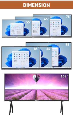 China Qtenboard 86 Inch UHD 4K 20 Touch Point Interactive Flat Panel Digital Display Pen/finger Touch Writing Method for sale