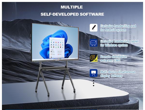 Quality Wi-Fi 6/5G Support Wireless Projection 9pcs Screen Interactive Smart Board for sale