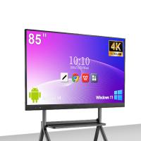 China Portable 4K Resolution 50 Point Touch Screen Interactive Whiteboard Smart Board for Education and Meetings for sale