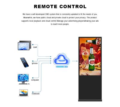 China OEM ODM 43 49 50 55 Inch LCD Touch Screen Indoor Floor Standing School Digital Signage for sale