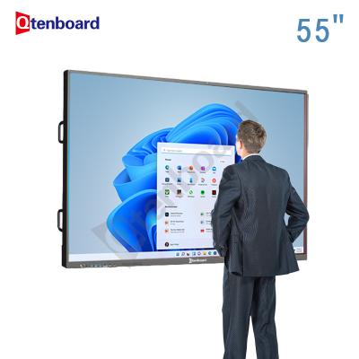 Китай Qtenboard Wholesale Новый 4k 75 дюймовый Windows Ops интерактивный панель 65 дюймовый Индия интерактивный плоский панель Android продается