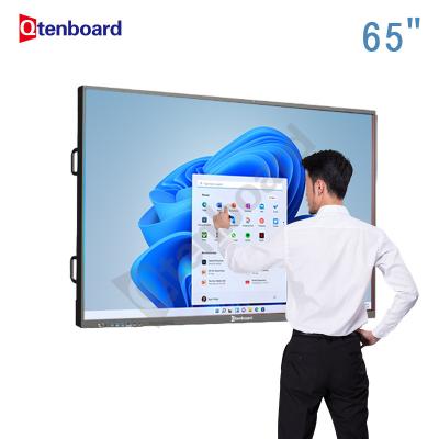 Cina Qtenboard 65 Inch 4K Android 14 Mobile Smart Teaching Smart Board Tabella bianca in vendita