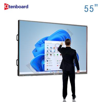 Cina Qtenboard Prezzo basso Tavola bianca interattiva 55 pollici 4k hd schermo Interattivo touch panel Tavola didattica intelligente Prezzo in vendita