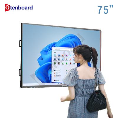 China Qtenboard 55-65 Inch 4K Resolution Interactive Flat Panel with 40-50 Touch Points and Android 14.0 System for sale