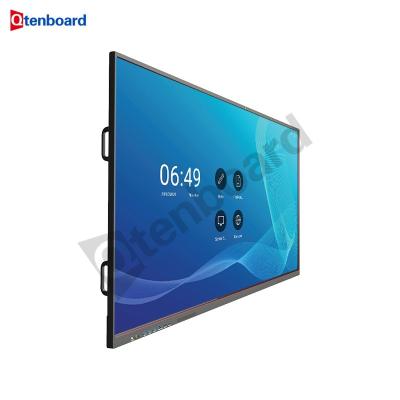 China Qtenboard 55 65 75 86 pulgadas LCD Smart Board Pantalla táctil Android 14 4+32G Smart Digital Tablero blanco en venta