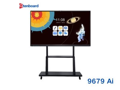Cina 9679 Chip Interactive Falt Panel 65 75 86 Inch 20 Punti Touch Screen Anti-Glare Android 14.0 Software integrato su lavagna con funzione di gestione della classe Ai in vendita