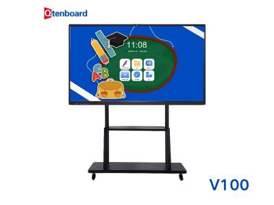 Cina V100 Chip Interactive Whiteboard 65 75 86 Inch 20 Punti Touch Anti-Glare Wireless Sharing Screen Android 14.0 Software integrato per la lavagna con funzione di gestione della classe Ai in vendita
