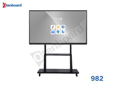 Cina Lavagna interattiva intelligente Qtenboard 65/75/86/100/110 pollici Schermo multi-touch LCD a dito per sala riunioni in vendita