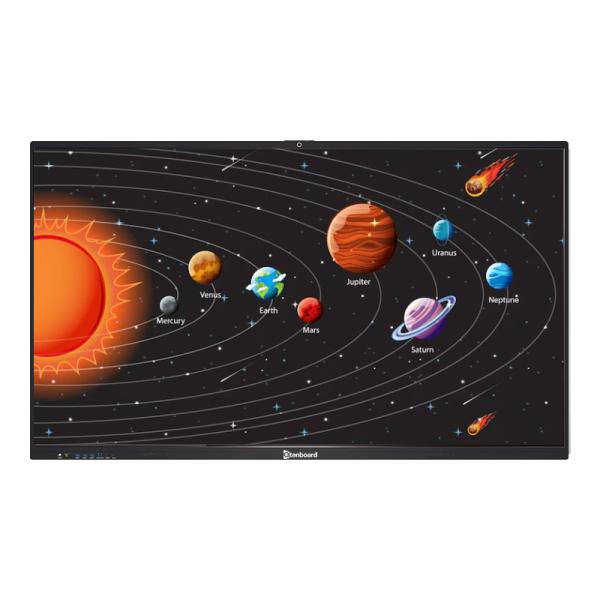 Quality Qtenboard 75 Inch Interactive Whiteboard with 4K Resolution, 40-50 Touch Points, and Android 14.0 + Windows OS for Education and Meetings for sale