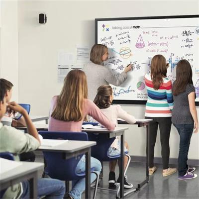 China 65 Inch 75 Inch Interactive Flat Panel for Education Writing Method Pen/Finger Touch Black for sale