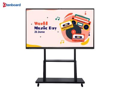 China Floor Standing Digital Interactive Whiteboard 86 Inch Smart Board Screen Touch Interactive Board for Classroom/Teaching for sale