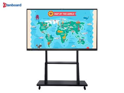 China Qtenboard 65 75 Inch Display Touch Screen 4k HD Smart Interactive Board Portable Interactive White Board For Meeting for sale