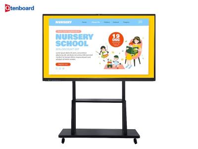 China Qtenboard Stock Available 55/65/75/86/100 Inch Touch Screen Interactive White Board All In One Panel With High Quality for sale