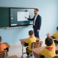 China Qtenboard Interactive Whiteboard with AI Function Android 14.0 Windows Dual System and Built-in DMS Platform for Education for sale