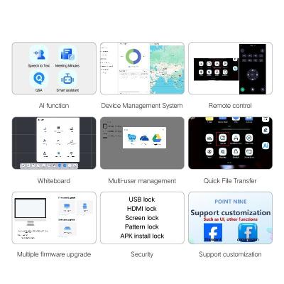 China Quadro Interativo Qtenboard Função Ai Android 14.0 Sistema Duplo Windows para Educação à venda