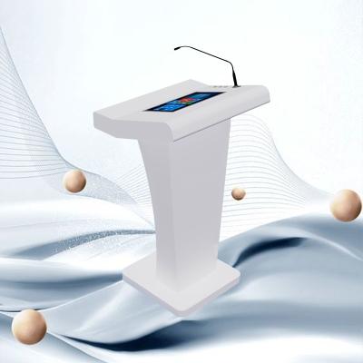 China Qtenboard Interactive Podium with Touch Display Built In PC and Central AV Control for Hybrid Classroom Applications for sale