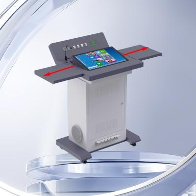 China Qtenboard Interactive Digital Lectern with Dual Touch Screen Panels and Multimedia Connectivity for University Teaching for sale