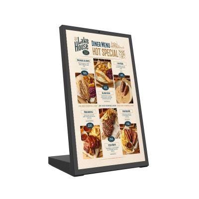 China Qtenboard 8-Inch Restaurant Ordering Tablet with L-Shaped Design and RK3399 Hexa-core Processor for Digital Menu Board for sale