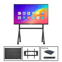 China 4K AI-Powered Interactive Flat Panel with Wireless Projection and Smart Board Functionality for sale