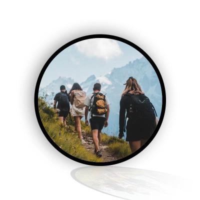 China Round LCD Advertising Display with IPS Panel and CMS Remote Management for Retail Promotions for sale