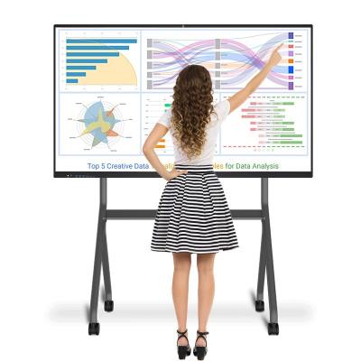 China 4K Resolution 50 Point Multi Touch Interactive Smart Whiteboard with Android 14.0 OS for Digital Classrooms for sale