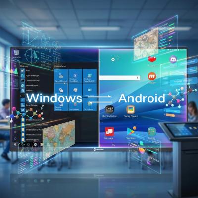 China Wall Mount or Mobile Stand Installation Interactive Panel with Android System 13 Or 14 for sale
