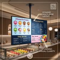 China 32 Inch Digital Menu Board with Cloud CMS Management and Multi Screen Sync for Dynamic Menu Updates for sale