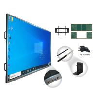China QM-65HY 65 Inch Dual System Interactive Flat Panel Conference Smart Whiteboard Wireless Casting for sale