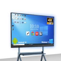China QM-65HY 65 Inch Dual System Interactive Flat Panel Conference Smart Whiteboard Wireless Casting for sale