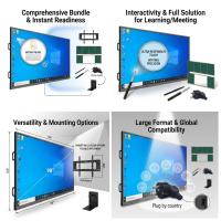 China QM-98HY 98 Inch 4K UHD Interactive Flat Panel Large Format Smart Whiteboard Multi Touch Screen for sale
