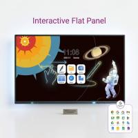 China QM-65HY 65 Inch Dual System Interactive Flat Panel Conference Smart Whiteboard Wireless Casting for sale
