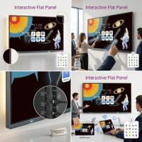 China QM-98HY 98 Inch 4K UHD Interactive Flat Panel Large Format Smart Whiteboard Multi Touch Screen for sale