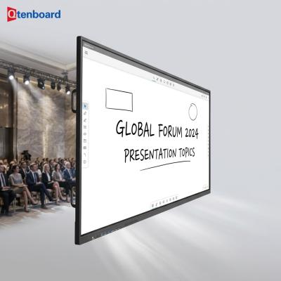 China 105 Inch Infrared Touch Interactive Whiteboard QM-105HY RK3588 Android 14 Large Venue Display for sale
